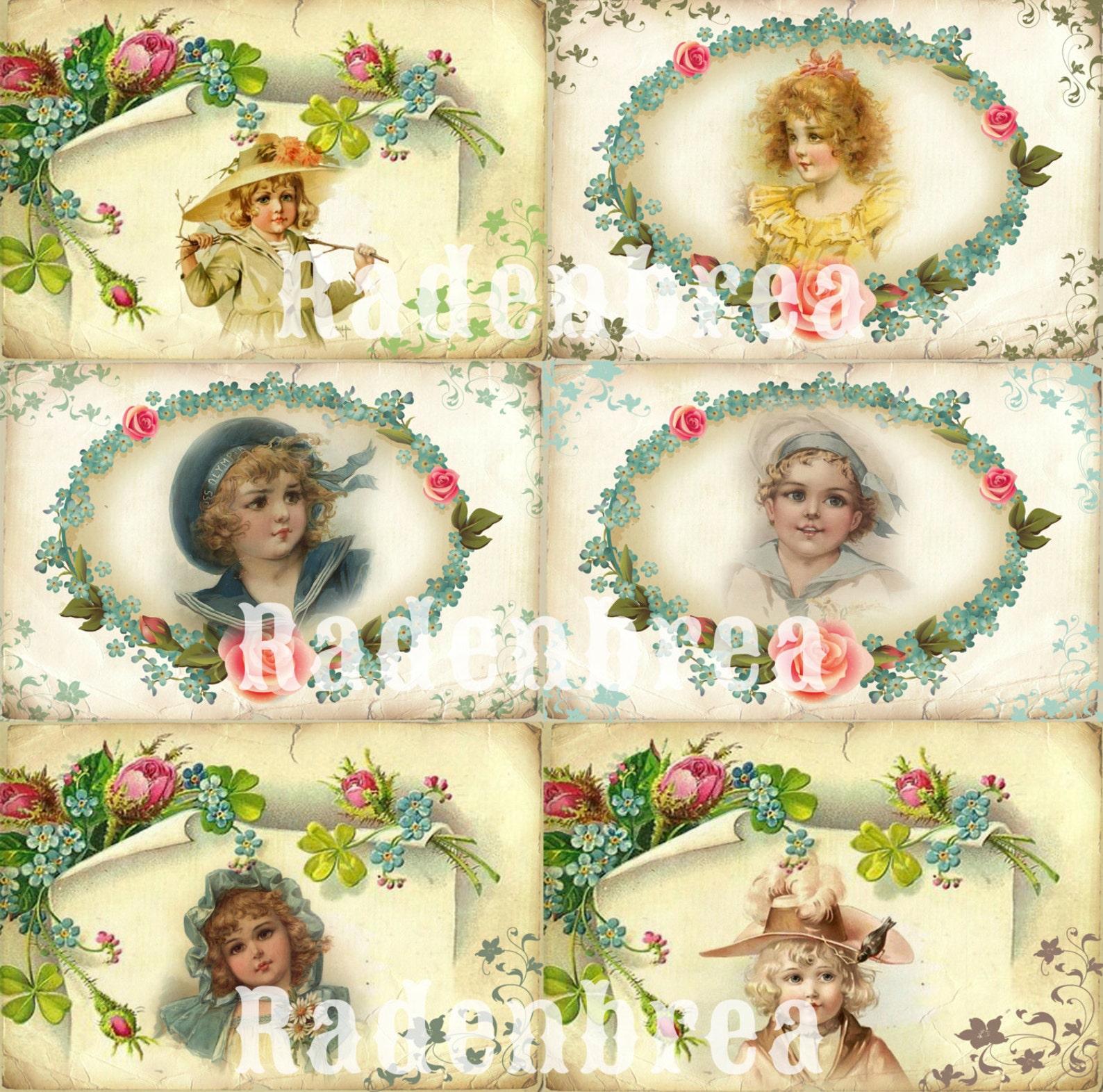 10 Printable Vintage Children Tags - Etsy