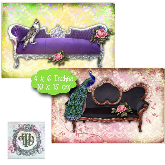 4 Printable Rococo Couch Tags | Etsy