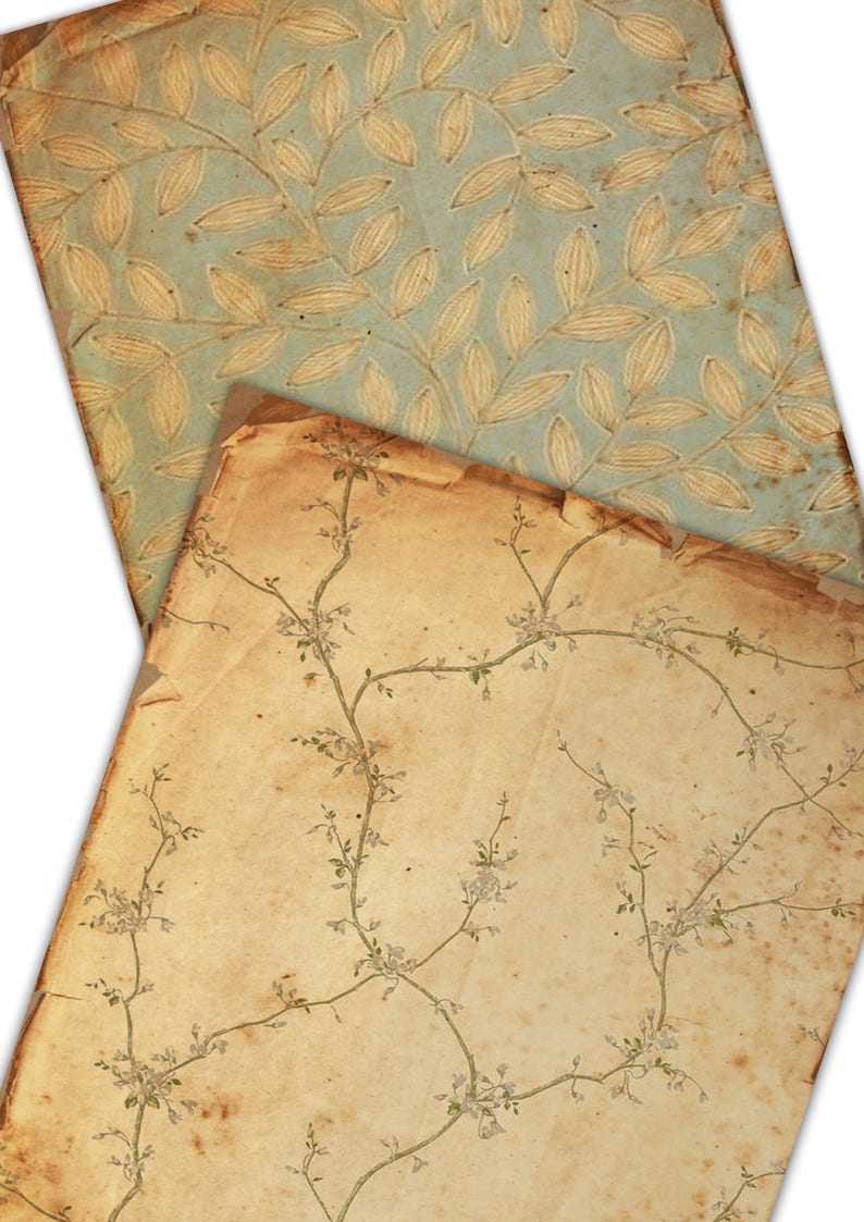 10 Printable Old Vintage Wallpaper Papers Set 1 - Etsy