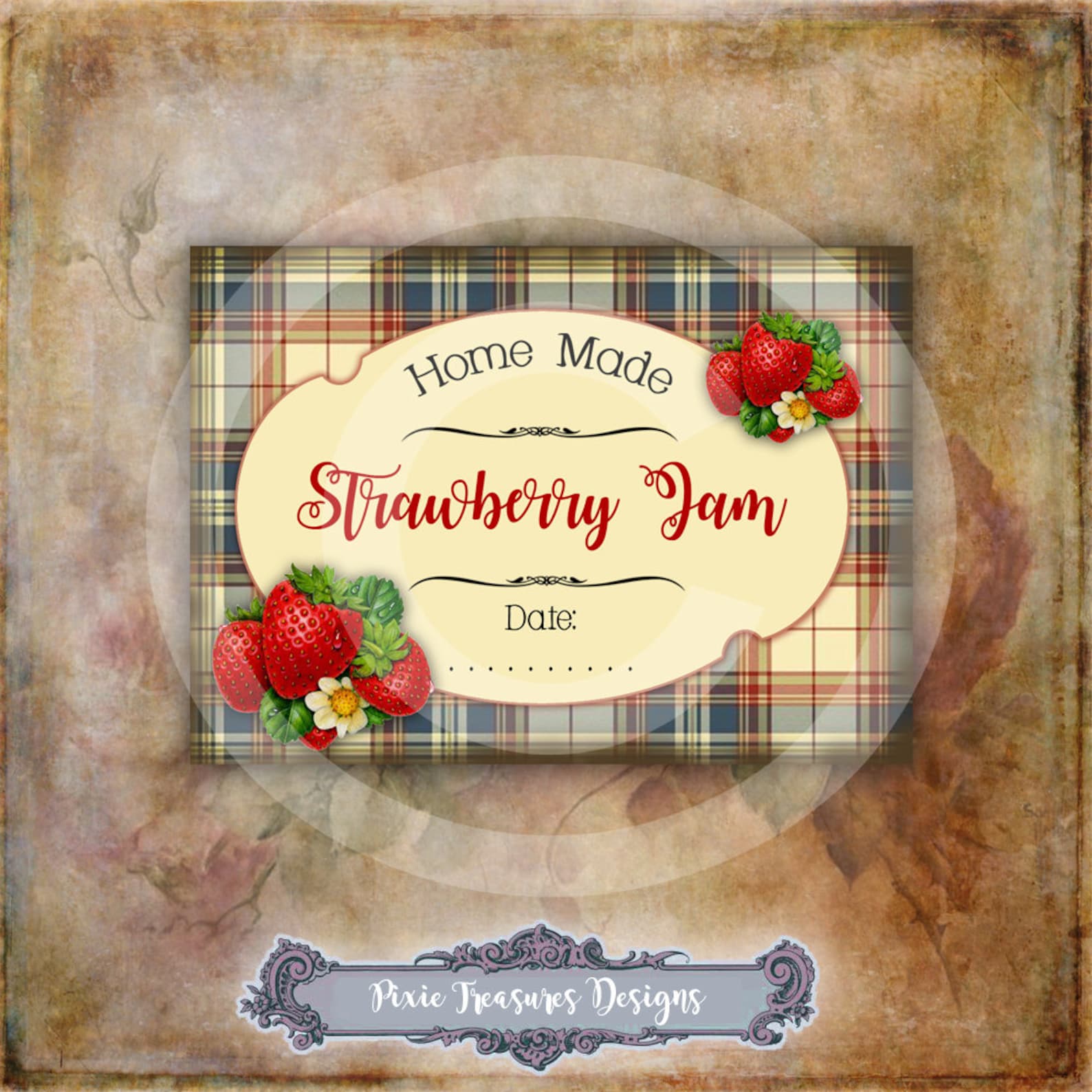 Printable Strawberry Jam Labels, Blank Labels, Digital Label Sheets - Etsy