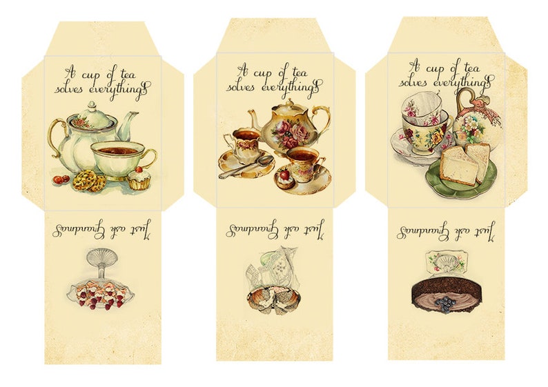 3 Tea Solves Everything Tea Bag Envelope Printables - Etsy