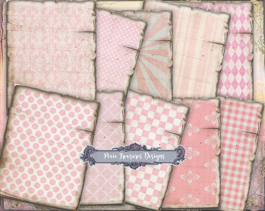 10 Printable Pink Background Papers - Etsy