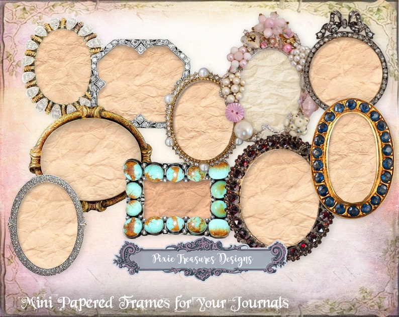 10 Printable Mini, Paper Backed Frames for Your Journals - Etsy