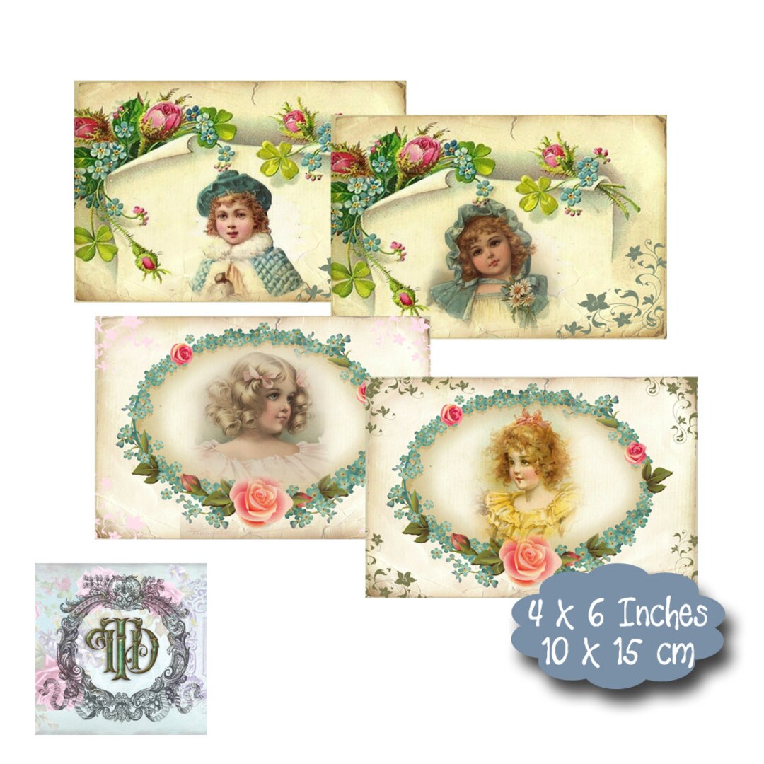 10 Printable Vintage Children Tags - Etsy