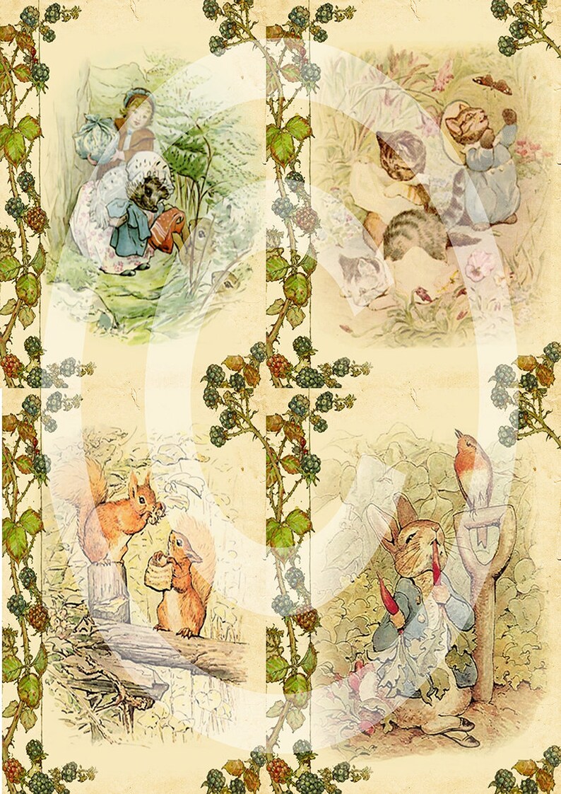 12 Printable Beatrix Potter Papers - Etsy