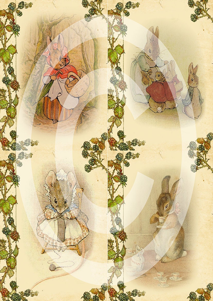 12 Printable Beatrix Potter Papers - Etsy