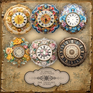10 Ornate Clock Faces - Etsy