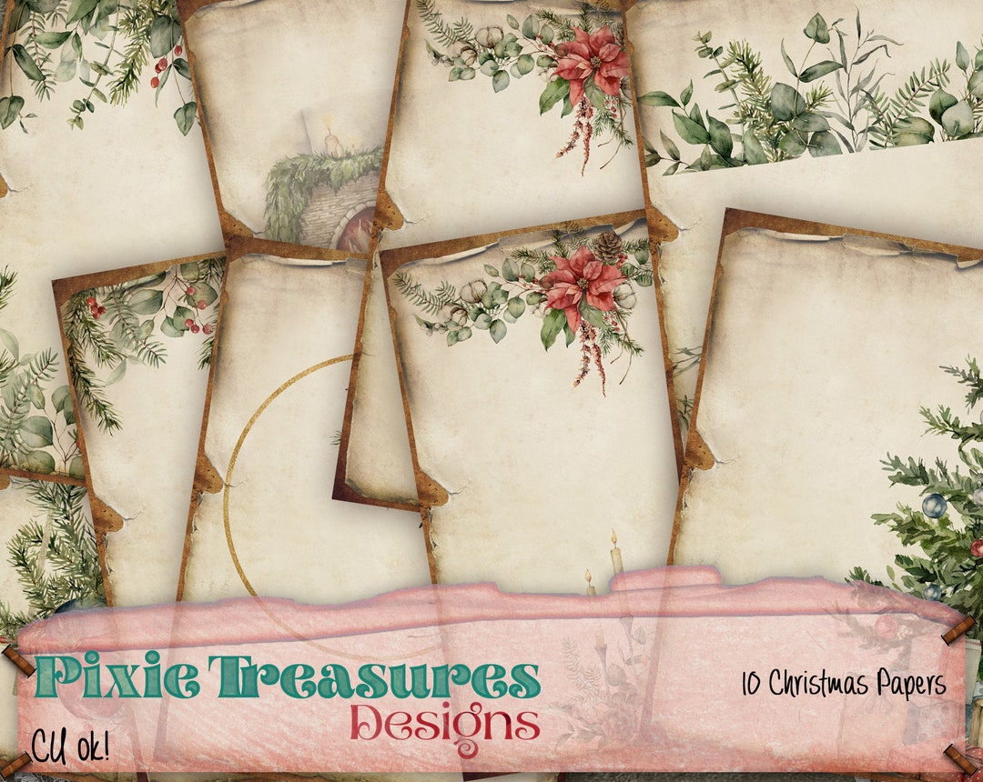 10 Printable Christmas Papers - Etsy