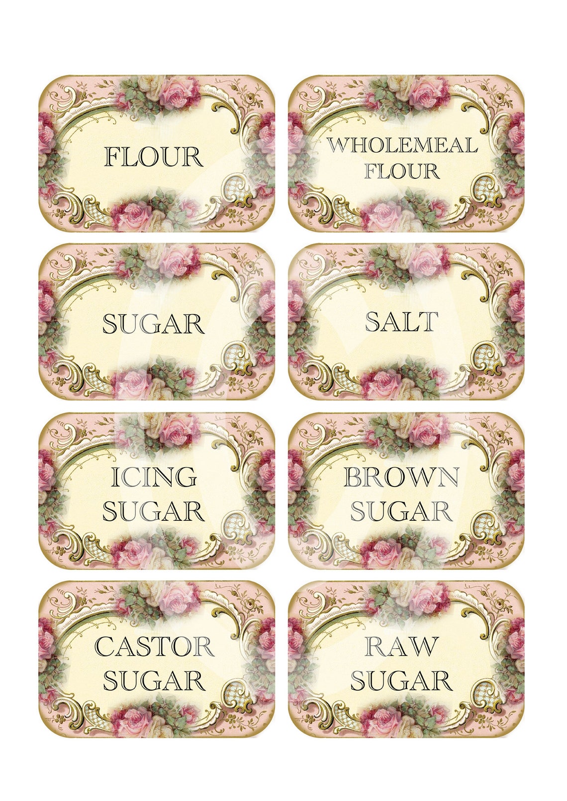 Printable Vintage Pantry Labels - Etsy