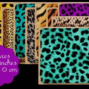 10 Printable Animal Print Squares Set 1 - Etsy