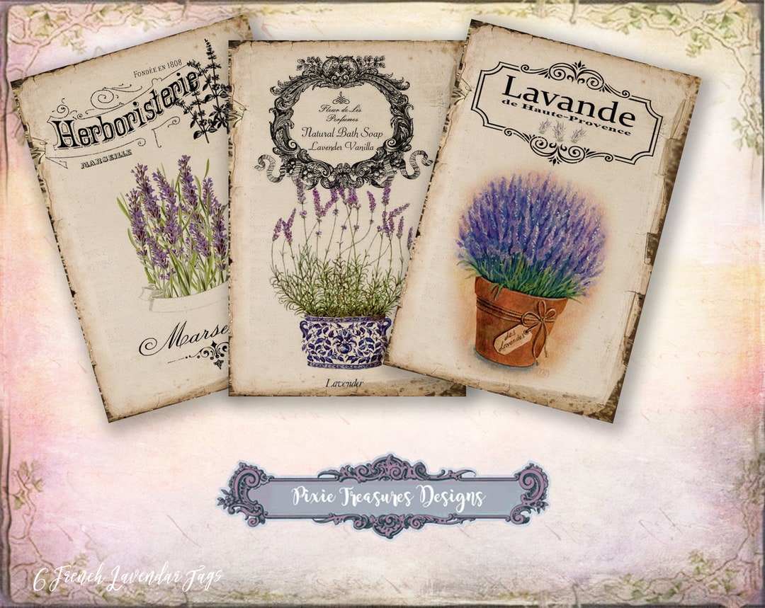 6 Printable Lavender Tags - Etsy