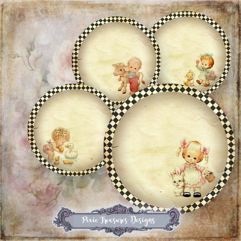 10 Printable Cute Kiddie Circles - Etsy