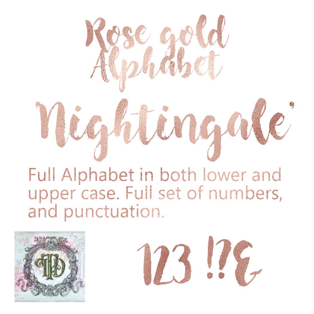 Printable Rose Gold Alphabet - Etsy