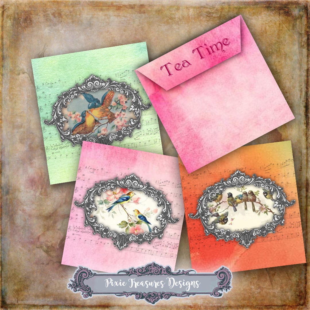 Printable Tea Bag Envelopes in Three Colours - Etsy