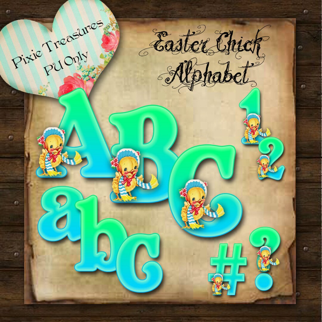 Printable Easter Chick Alphabet - Etsy
