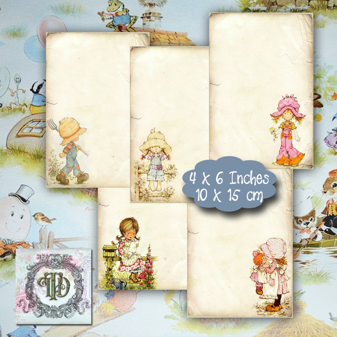 10 Printable Vintage Journaling Tags - Etsy