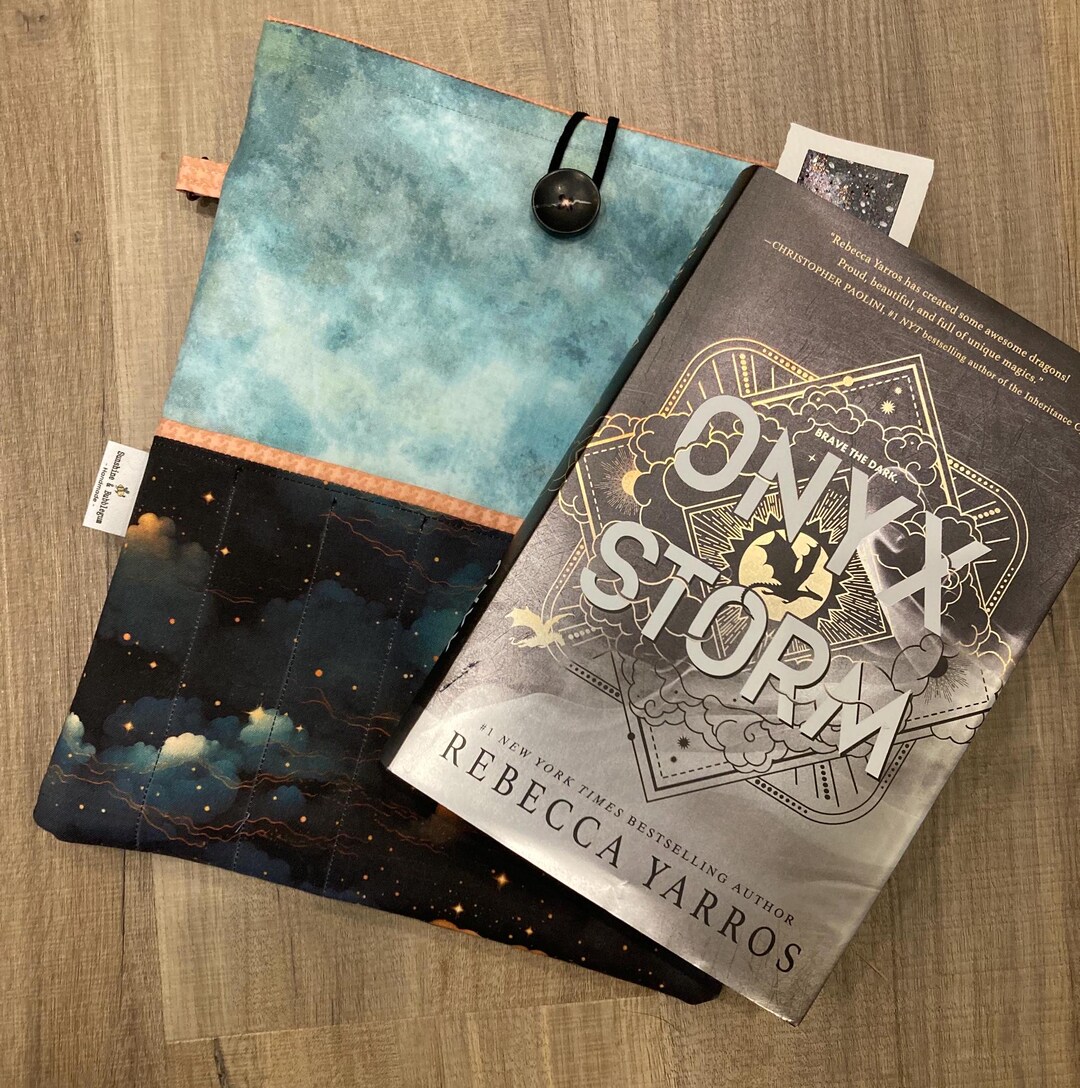Night Sky Quilted Book Sleeve: Padded Cotton Book Cover With Pocket - Etsy