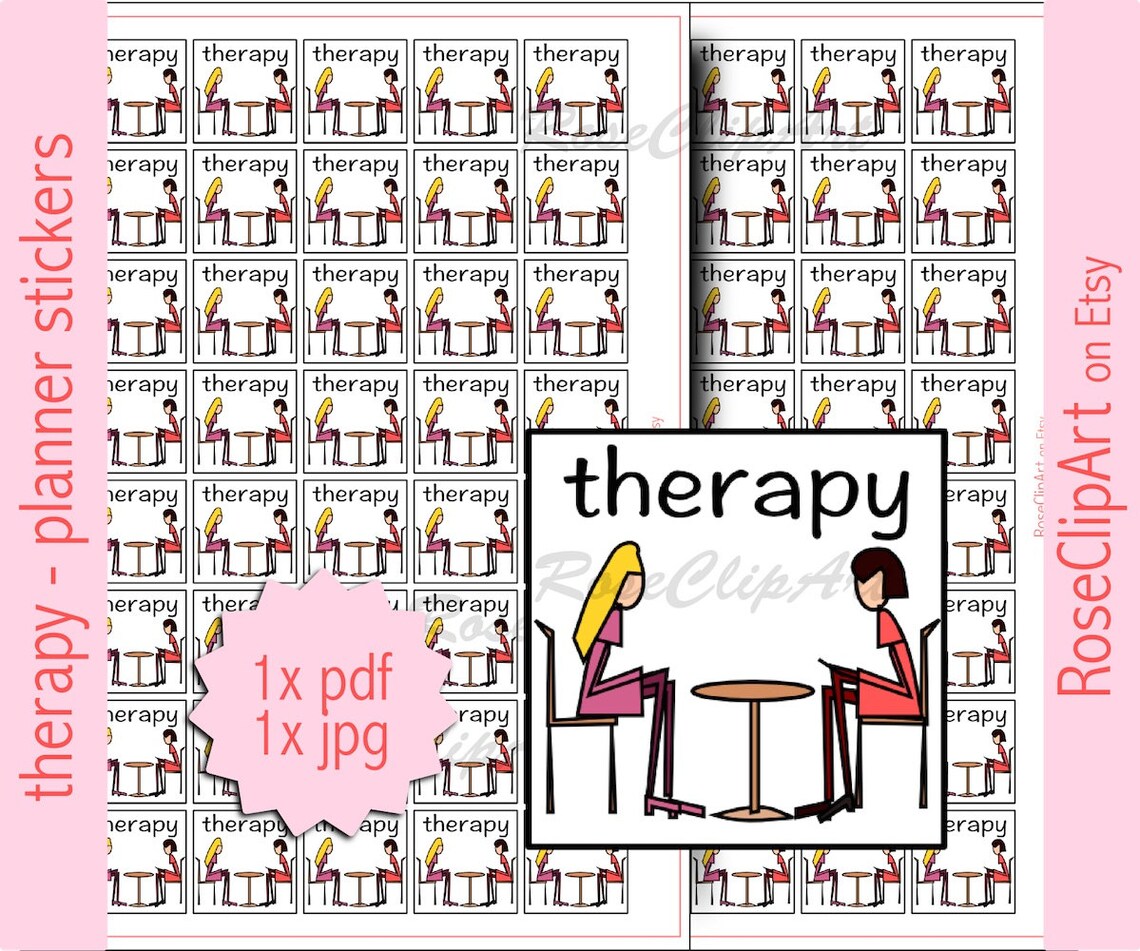 Therapy Planner Stickers Instant Download Printable Counseling Stickers ...