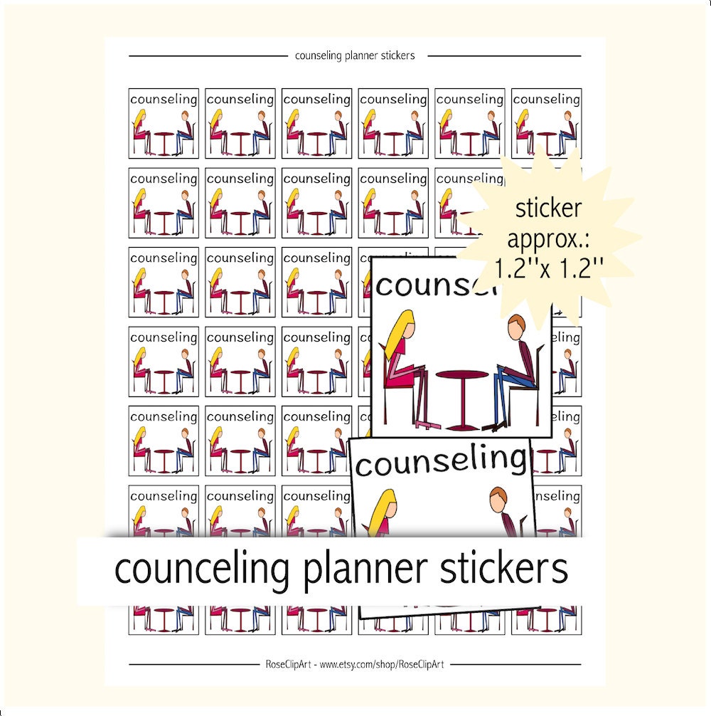 Counseling Stickers Instant Download Printable Mental Health Planner ...