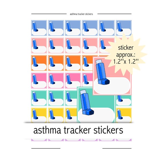 Asthma Stickers Instant Download Printable Planner | Etsy