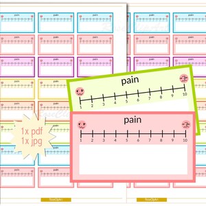 Pain Tracker Stickers - Instant Download - Printable Pain Scale Planner ...