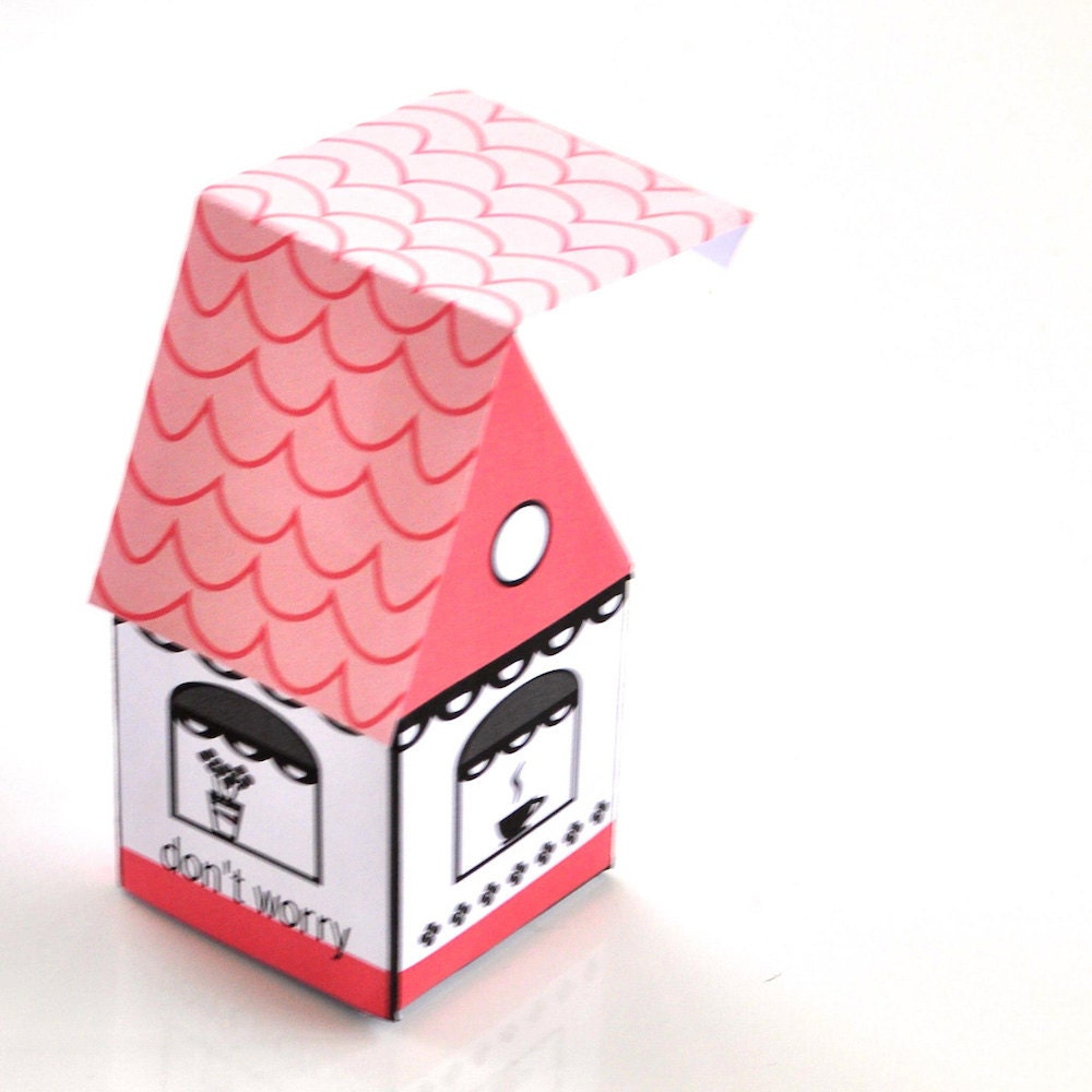 House Box Instant Download Printable Gift Idea Anti Stress Favor Box ...