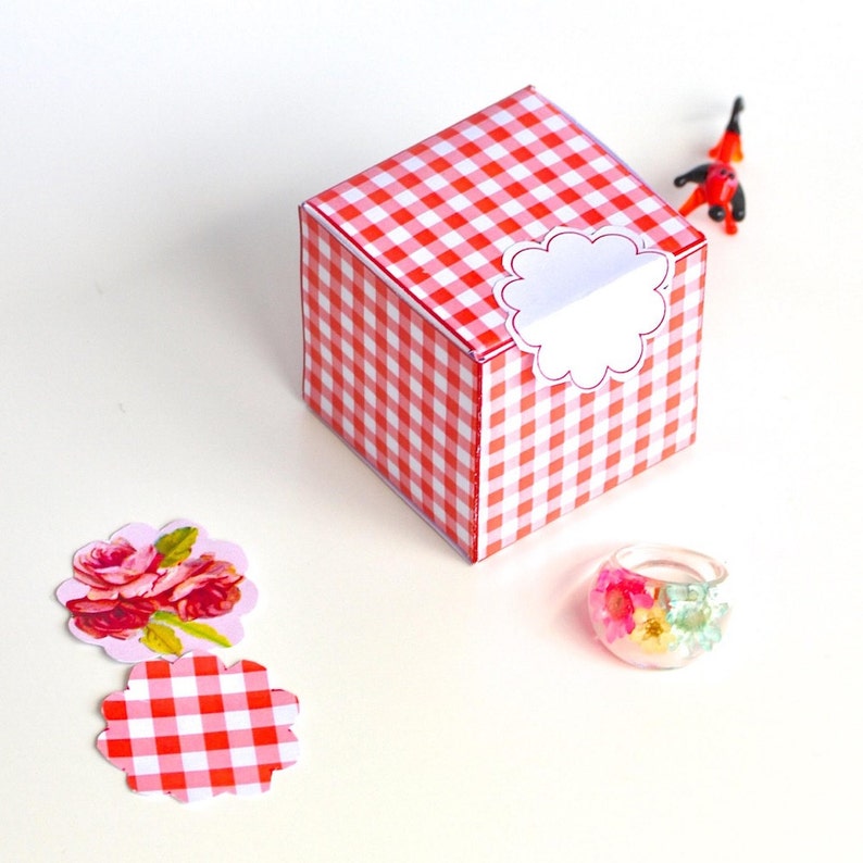 Printable Gingham Gift Box - Instant Download - Last Minute Party Gift ...