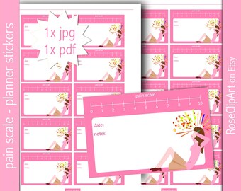 Pain Scale Stickers - Etsy