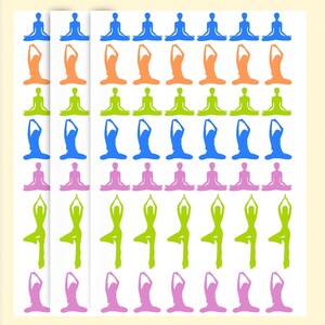 Digital Yoga Collage Sheet - Instant Download - Yoga Borders - Yoga ...