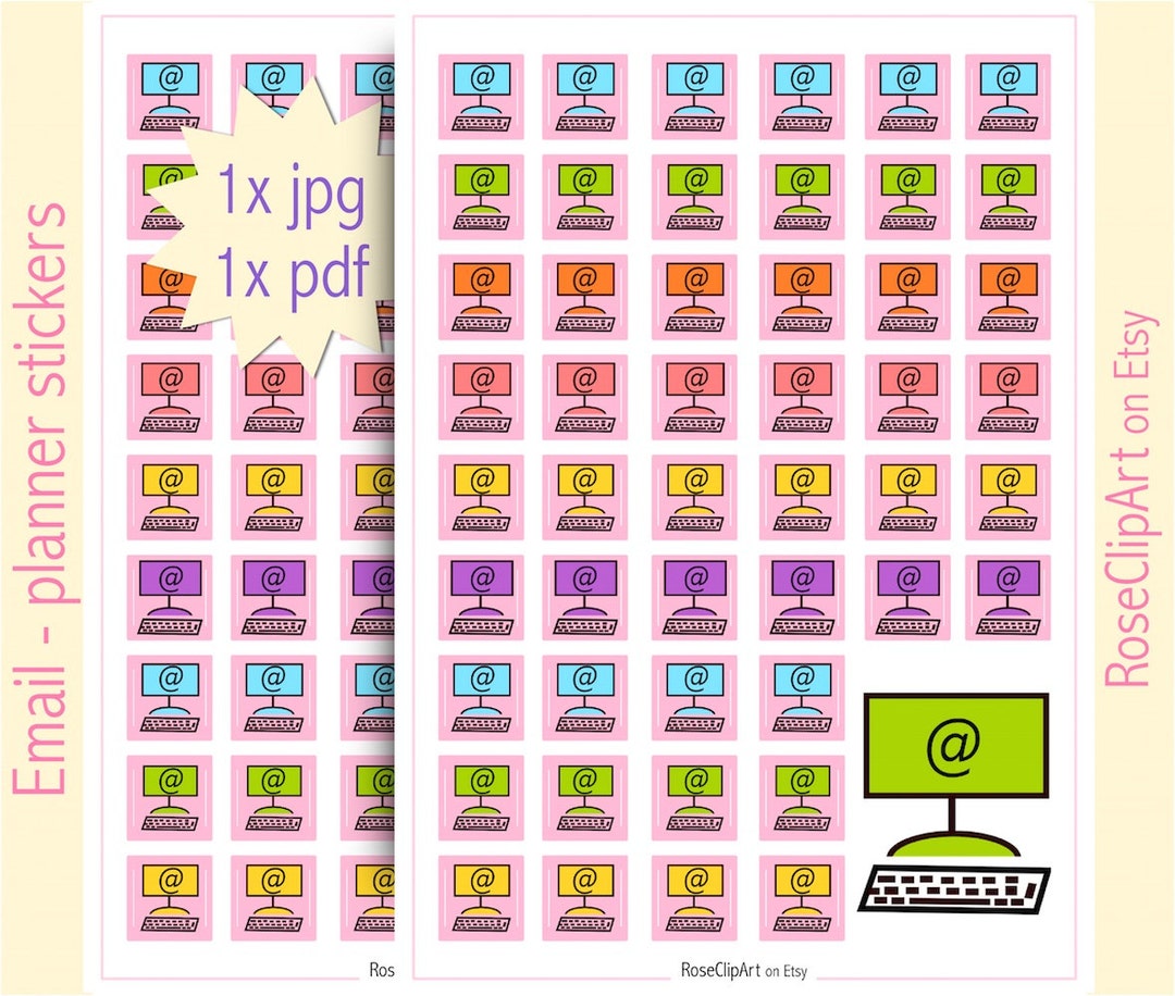 Home Office Planner Stickers - Instant Download - Printable Digital ...