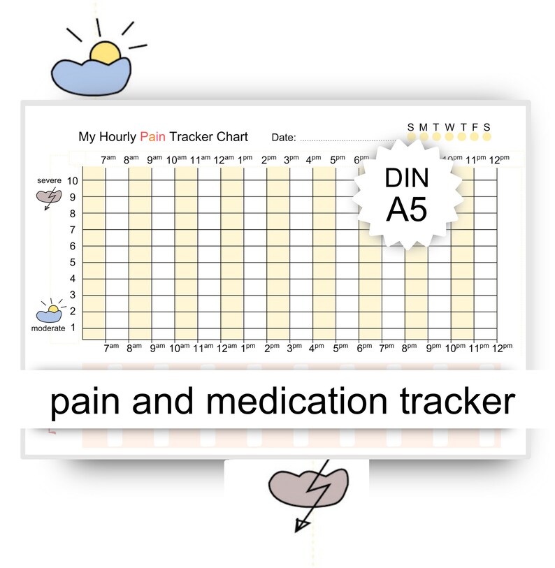 Pain Tracker - Instant Download - Printable Pain and Medication Log ...