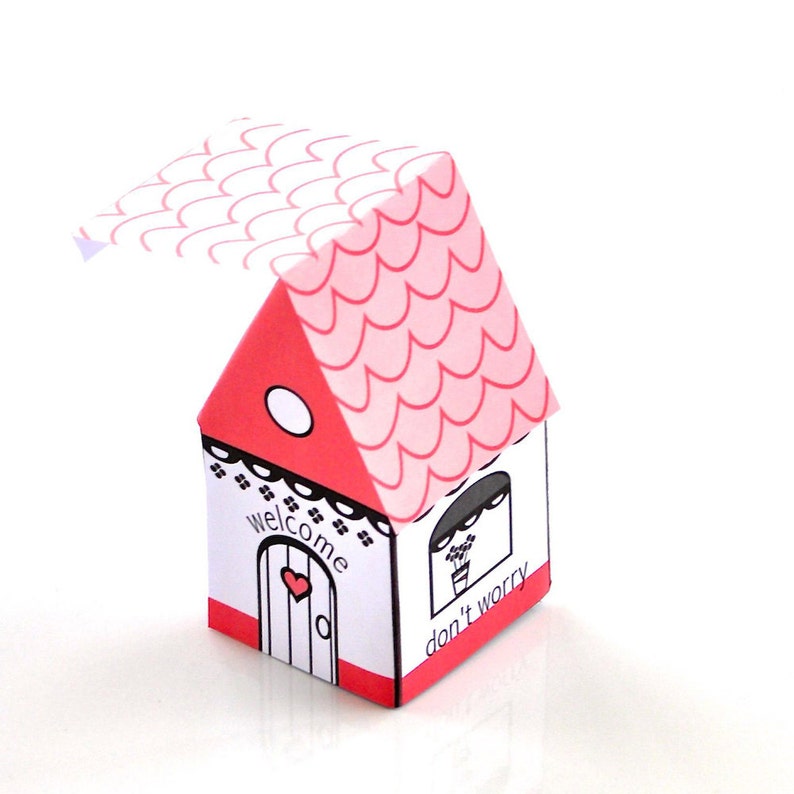 House Box Instant Download Printable Gift Idea Anti Stress Favor Box ...
