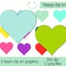 12 Digital HEART Clipart Png Files - Instant Download - Commercial Use ...