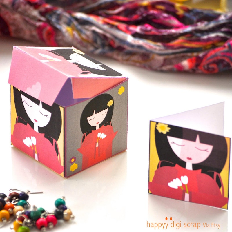 Japanese Kokeshi Box - Etsy