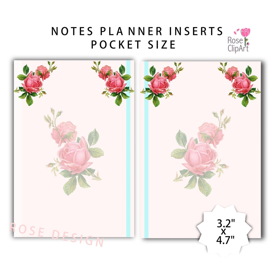 Printable Pocket Planner Insert for Notes - Instant Download - Notes ...