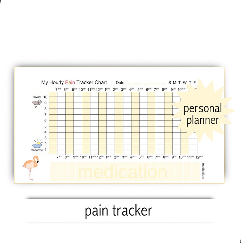 Personal Planner Insert: Pain Tracker - Instant Download - Printable ...