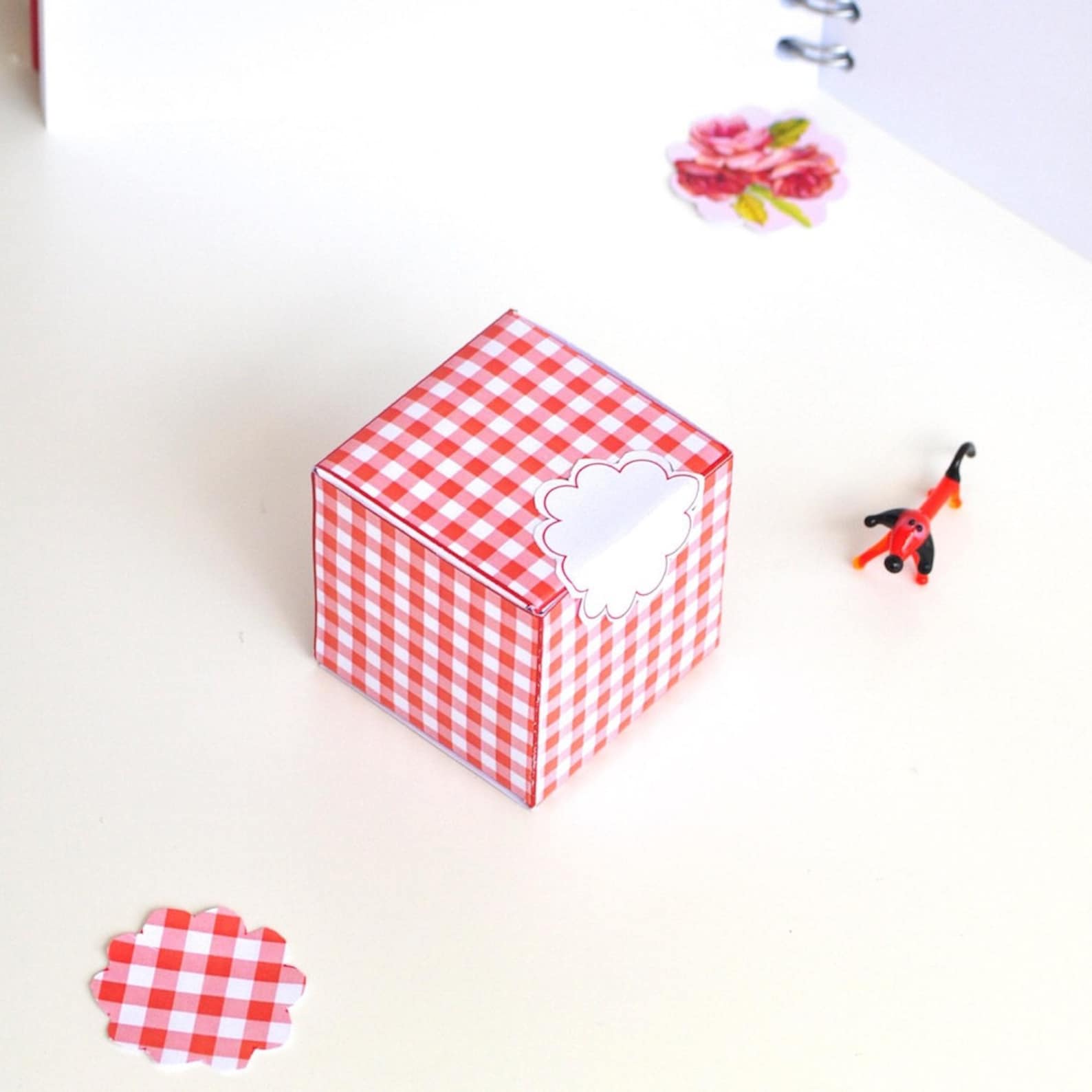 Printable Gingham Gift Box - Instant Download - Last Minute Party Gift ...