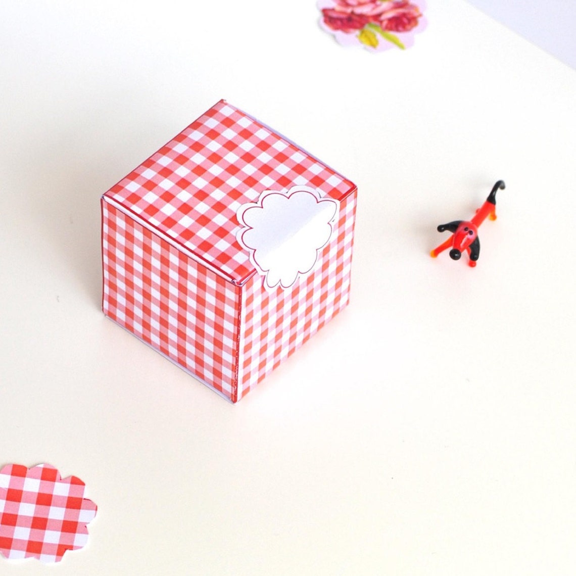 Printable Gingham Gift Box - Instant Download - Last Minute Party Gift ...