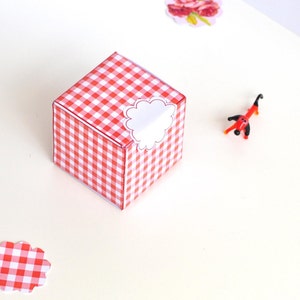 Printable Gingham Gift Box - Instant Download - Last Minute Party Gift ...