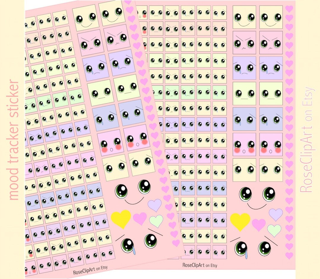 Mood Tracker Stickers - Instant Download - Printable Mood Stickers ...