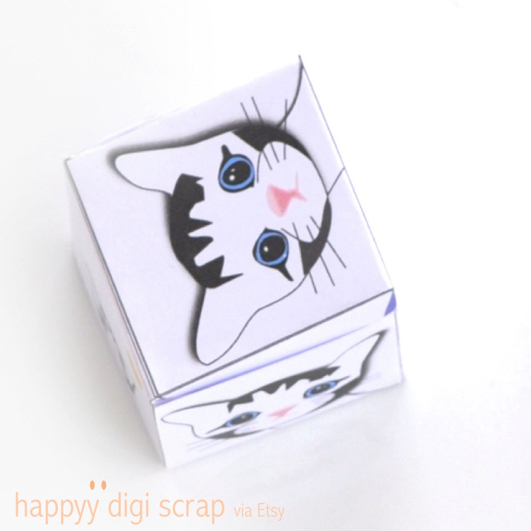 Cat Box Template - Instant Download - Printable Box Template - Gift for ...