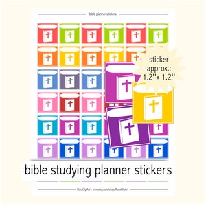 Bible Studying Stickers - Instant Download - Printable Planner Stickers ...