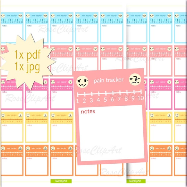 Printable Pain Scale - Etsy