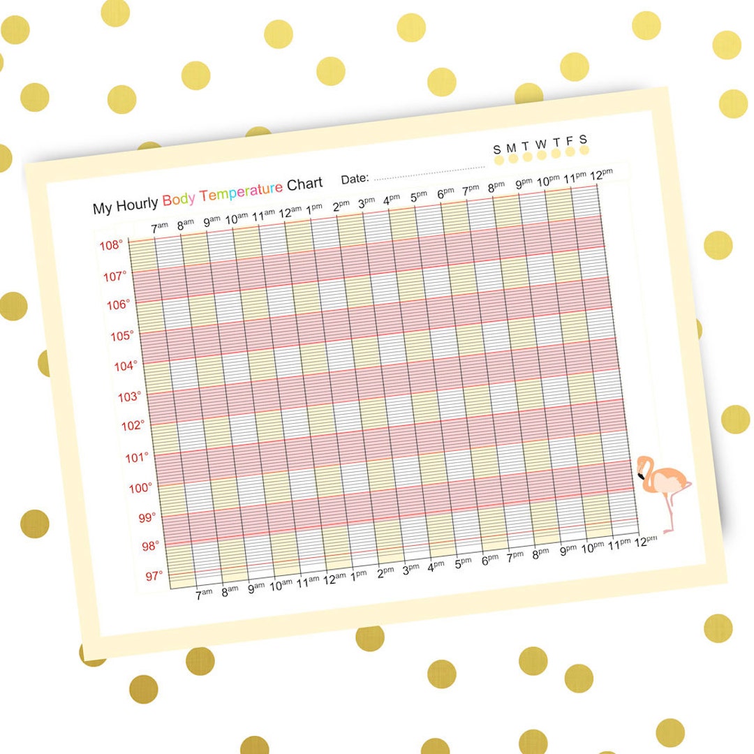 Temperature Tracker - Instant Download - Printable Hourly Temperature ...