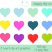 12 Digital HEART Clipart Png Files - Instant Download - Commercial Use ...
