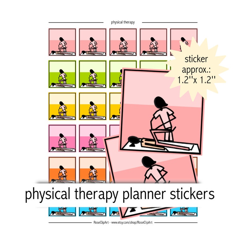 Physiotherapy Stickers - Instant Download - Printable Physio Planner ...
