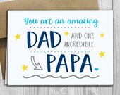 PRINTED You Are an Amazing Dad and One Incredible Papa 5x7 - Etsy