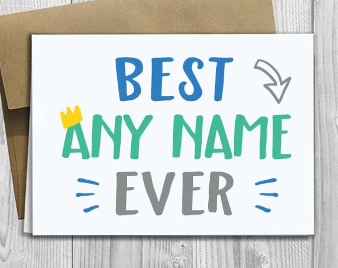 Customized Best ANY NAME Ever Simply Stated Father's - Etsy