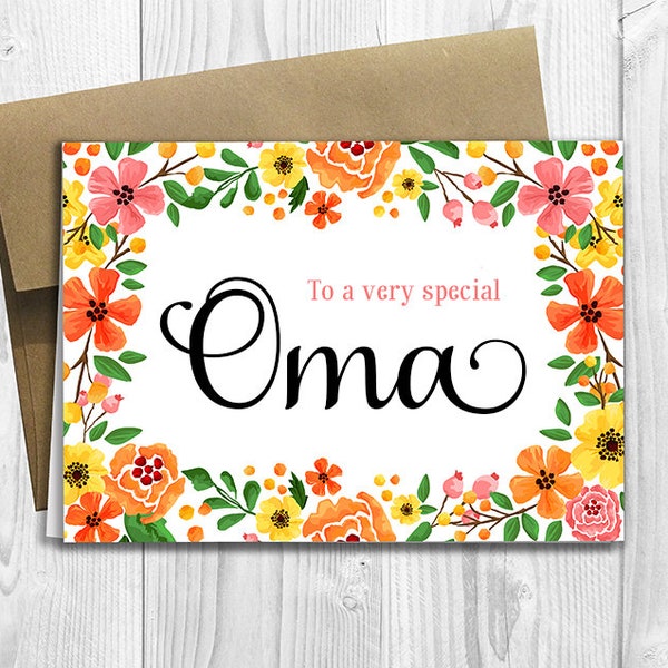 Oma Greeting Cards - Etsy