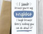 PRINTED I Smile Because You're My Neighbor 5x7 Greeting - Etsy